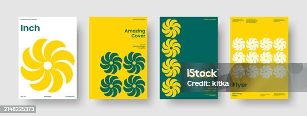 Desain Brosur Geometris Tata Letak Flyer Modern Template Banner Kreatif