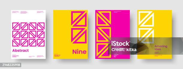 Tata Letak Poster Terisolasi Desain Banner Geometris Template Sampul