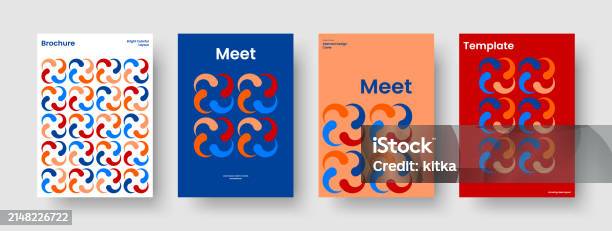 Template Poster Geometris Desain Flyer Kreatif Tata Letak Presentasi