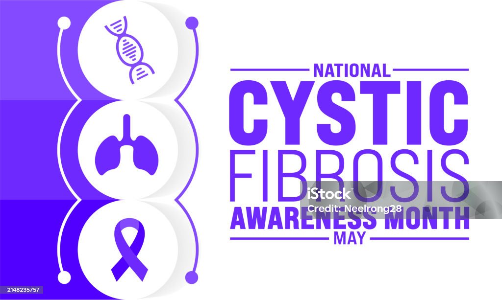May Is Cystic Fibrosis Awareness Month Background Template Holiday
