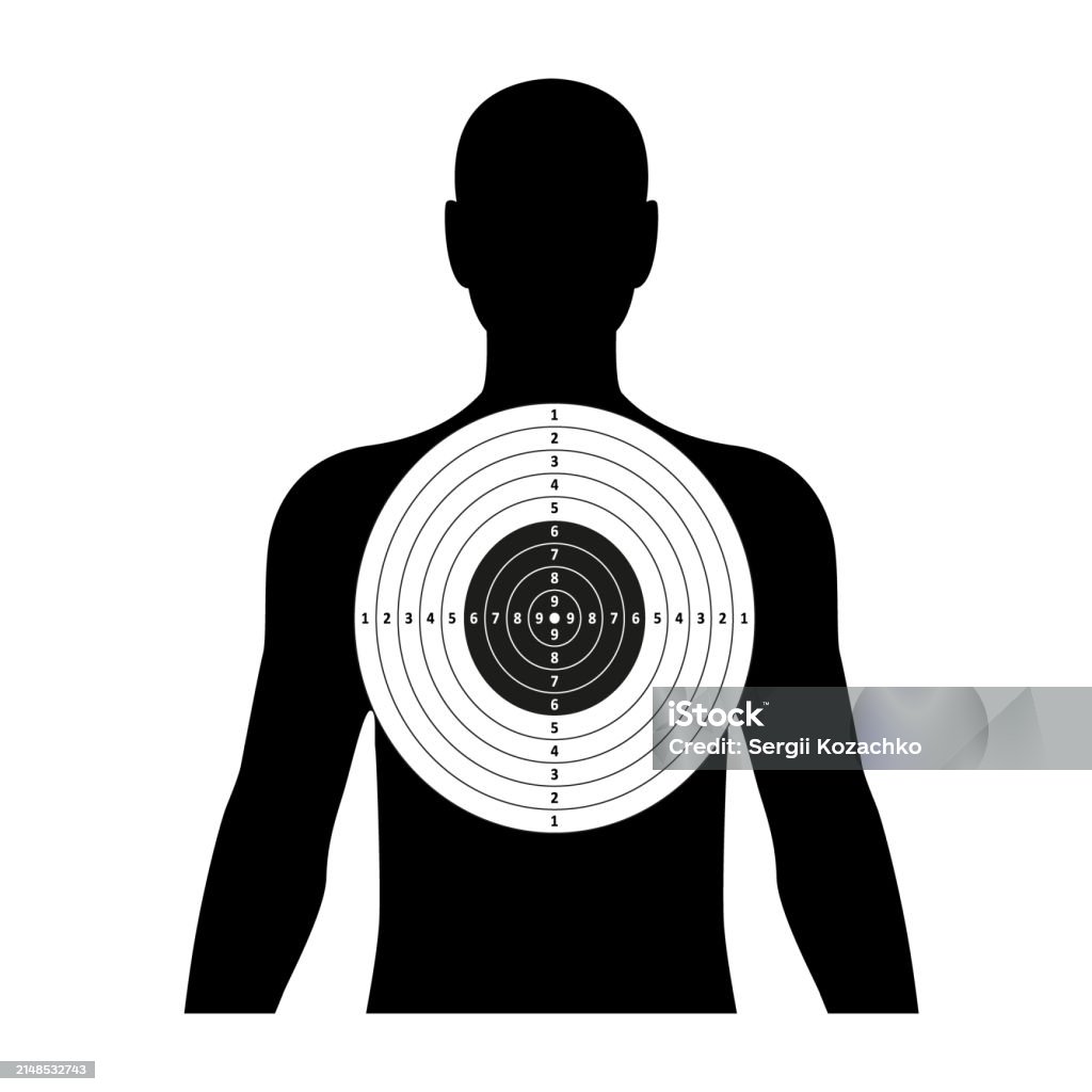 Ilustración de Silueta Del Cuerpo Del Objetivo Humano Para El ... Ilustración de Silueta Del Cuerpo Del Objetivo Humano Para El ...