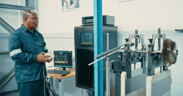 Free Stock Photo of QC engineer monitoring performance of factory ...