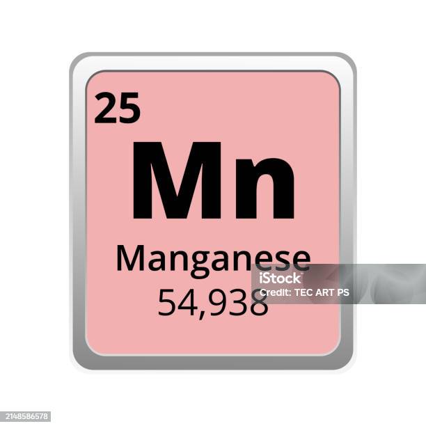 Periodic Table Element Manganese Stock Illustration Download Image