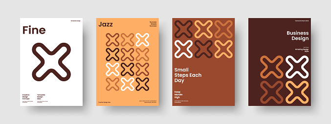 Template Poster Geometris Desain Laporan Kreatif Tata Letak Banner