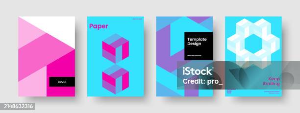Tata Letak Laporan Geometris Desain Banner Kreatif Template Brosur