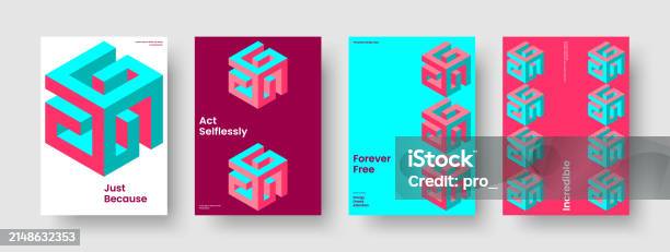 Desain Presentasi Bisnis Geometris Template Flyer Kreatif Tata Letak