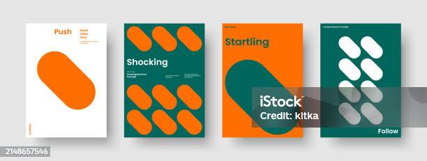 Desain Sampul Buku Abstrak Tata Letak Brosur Geometris Template Latar