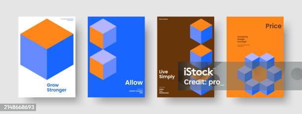 Desain Poster Geometris Tata Letak Sampul Buku Abstrak Template Brosur