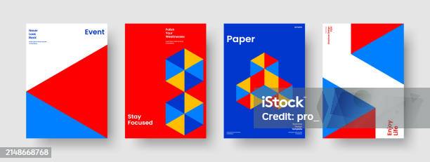 Tata Letak Banner Abstrak Desain Poster Geometris Template Sampul Buku