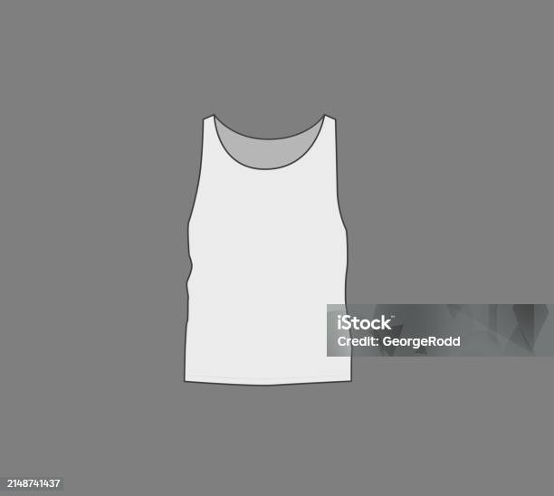 Mockup Tank Top Pria Kulit Putih Dasar Tampilan Depan Dan Belakang