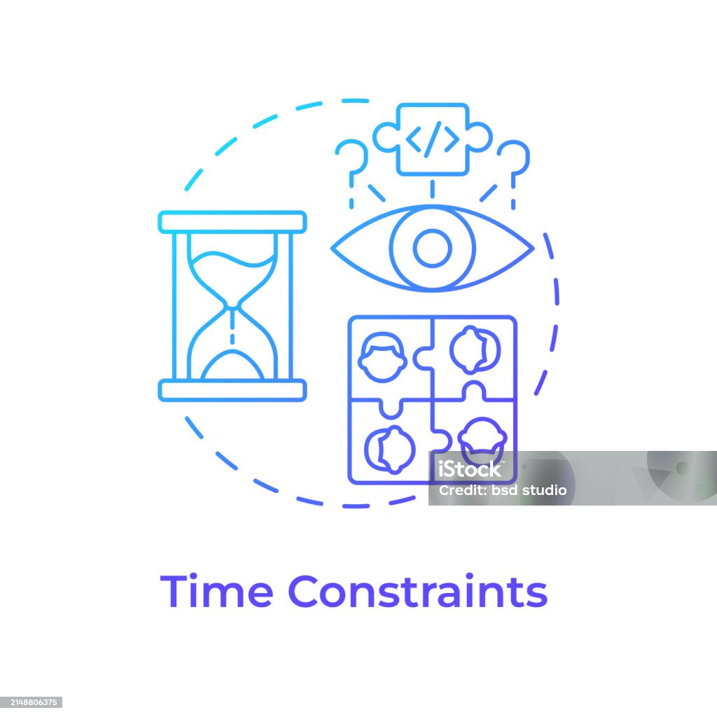 Time Constraints Blue Gradient Concept Icon Stock Illustration ... Time Constraints Blue Gradient Concept Icon Stock Illustration ...