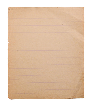 Old Notebook Paper Texture On A White Background Old Striped Paper