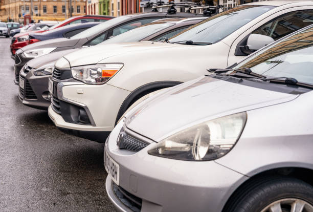 Free Stock Photo of City Street Filled With Parked Cars | Download Free ...