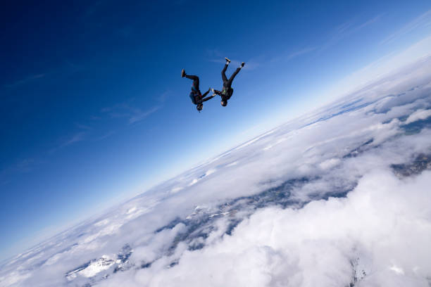 Free Stock Photo of Skydivers in mid-air freefall | Download Free ...