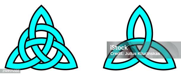 Jeu Dicônes De Signe Triquetra Feuille Comme Le Symbole Simple Celtique