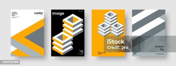 Tata Letak Latar Belakang Modern Desain Laporan Geometris Template