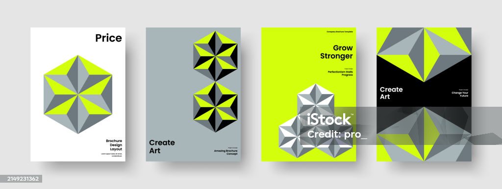 Template Poster Abstrak Desain Banner Modern Tata Letak Sampul Buku