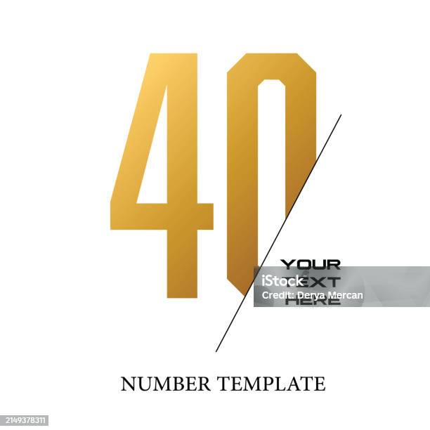Ilustración de Number 40 Stock Illustration Number Template Design ... Ilustración de Number 40 Stock Illustration Number Template Design ...
