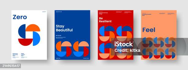 Tata Letak Sampul Buku Geometris Desain Laporan Abstrak Template Banner