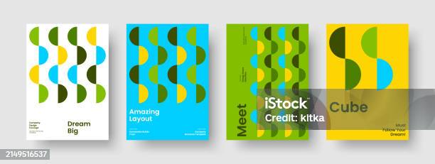 Desain Brosur Geometris Template Banner Kreatif Tata Letak Laporan