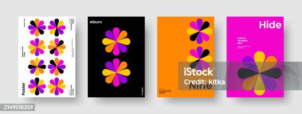 Tata Letak Latar Belakang Kreatif Desain Flyer Abstrak Template Brosur