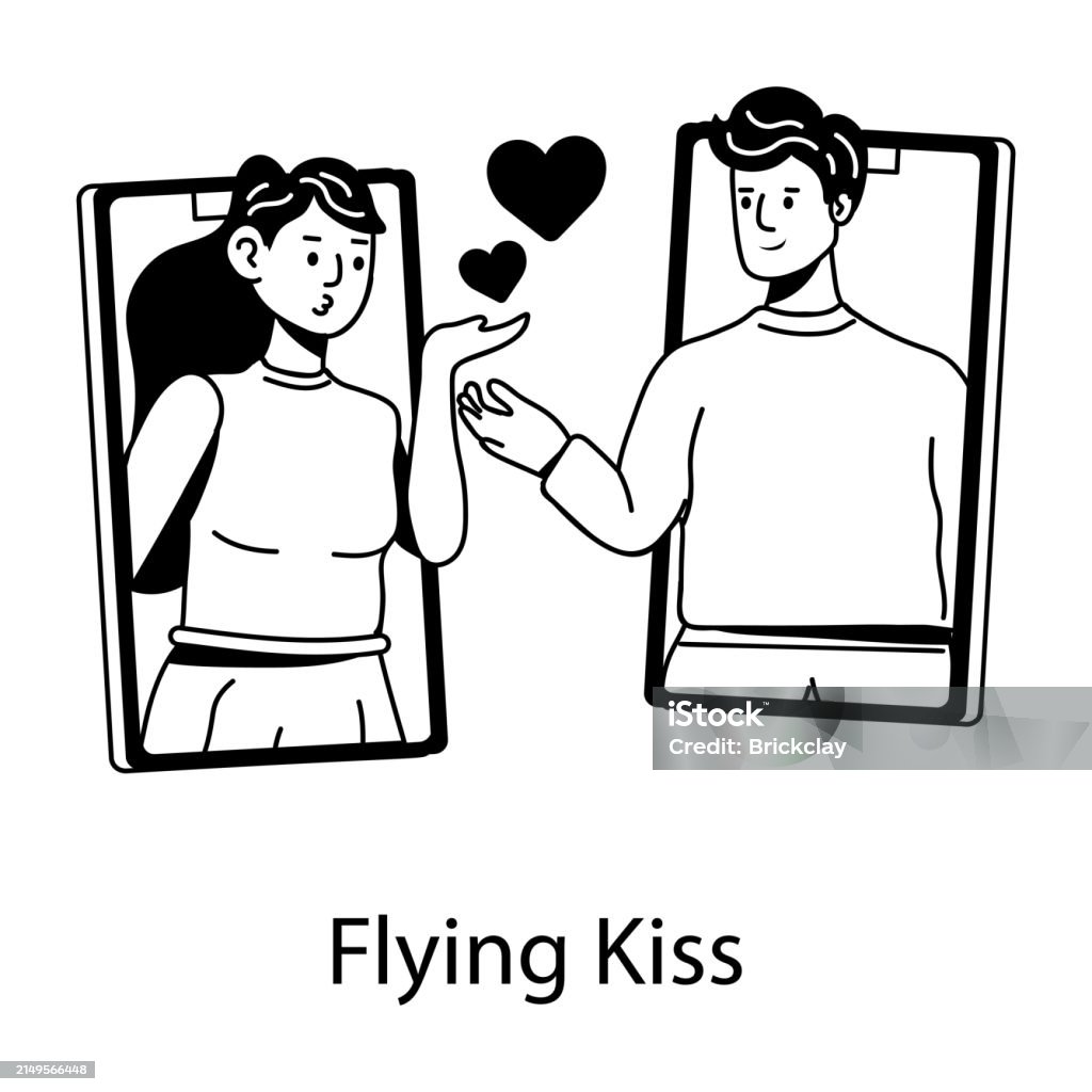 Flying Kiss Stock Illustration Download Image Now Characters