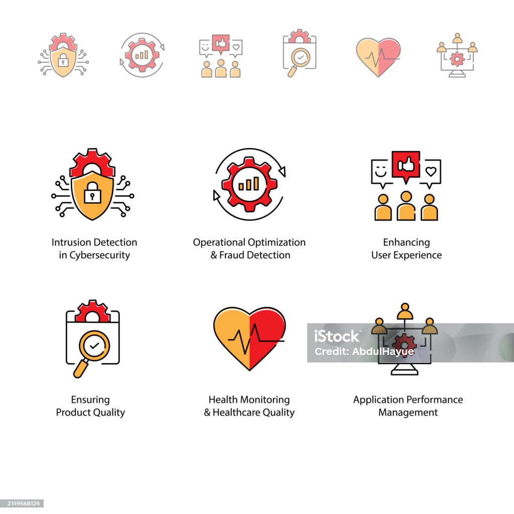Anomaly Detection Ai Vector Icon Design Set Enhancing Security Measure ... Anomaly Detection Ai Vector Icon Design Set Enhancing Security Measure ...