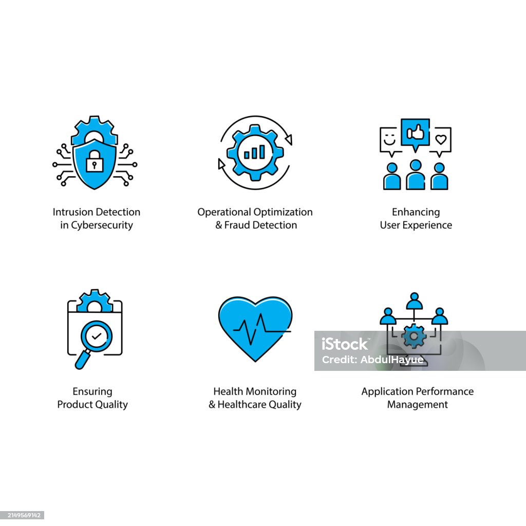 Anomaly Detection Ai Vector Icon Design Set Enhancing Security Measure ... Anomaly Detection Ai Vector Icon Design Set Enhancing Security Measure ...