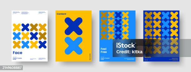 Template Laporan Kreatif Desain Flyer Terisolasi Tata Letak Spanduk