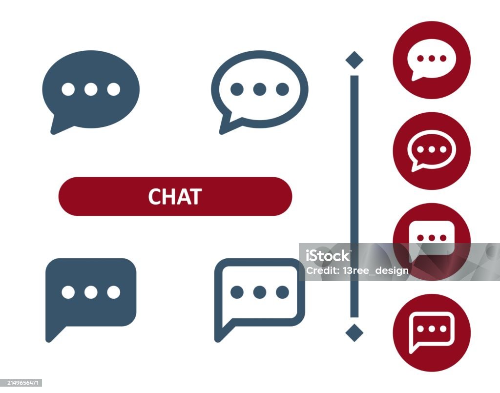 Chat Bubbles Icon Speech Bubble Comment Message Talking Icon Stock