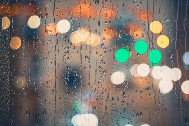Free Stock Photo of Raindrops on a window with blurred background ...