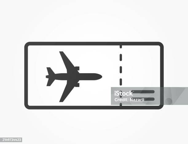Icône De File Dattente Pour Les Billets Davion Symbole De Vacances Et