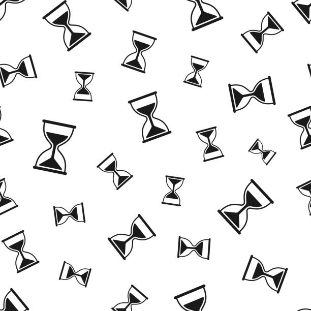 230 Hourglasses Silhouetted Against Plain Backgrounds Stock Illustrations Royalty Free Vector