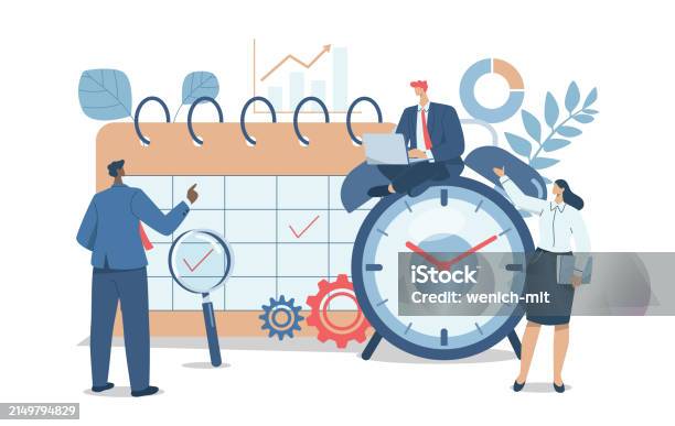Managers Team Organize Project Calendar Effective Organization Of Time ... Managers Team Organize Project Calendar Effective Organization Of Time ...