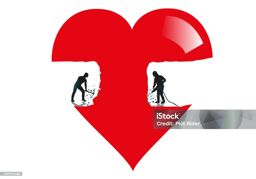 Symbol Of The Rivalry Between Two Men To Conquer A Heart Stock ... Symbol Of The Rivalry Between Two Men To Conquer A Heart Stock ...