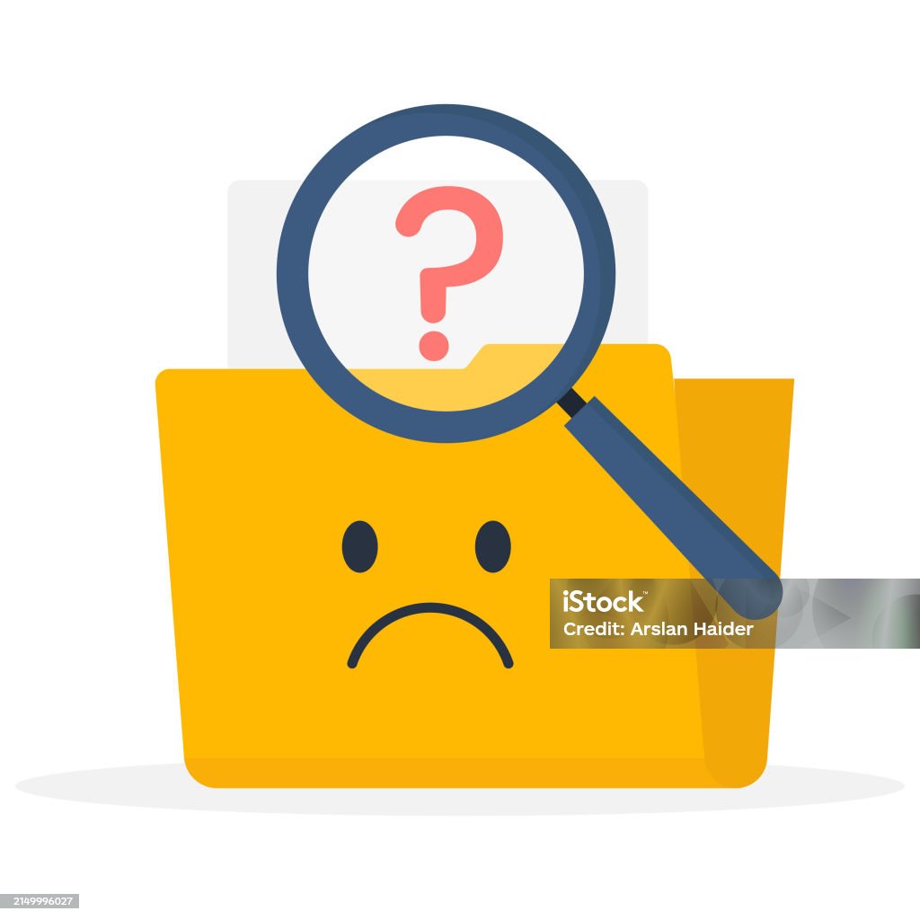 No Data Found Empty File Folder Find And Searching But Not Found And Empty Folder Concept Stock