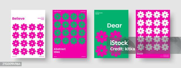Tata Letak Poster Abstrak Template Laporan Kreatif Desain Presentasi