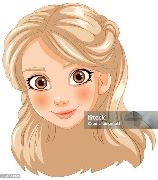 Illustration Of A Cheerful Young Blonde Girl Stock Illustration
