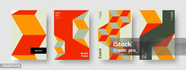 Tata Letak Poster Abstrak Desain Banner Terisolasi Template Latar