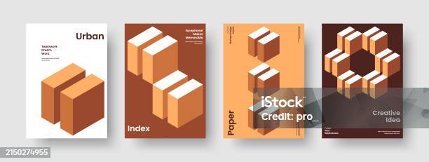 Desain Poster Terisolasi Template Sampul Buku Geometris Tata Letak