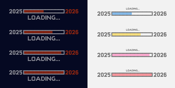 Set Bilah Kemajuan Pixelated Tahun 2025 Hingga 2026 Memuat Konsep Bilah ... Set Bilah Kemajuan Pixelated Tahun 2025 Hingga 2026 Memuat Konsep Bilah ...