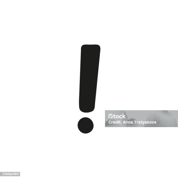 Single Exclamation Mark Doodle Hand Drawn Vector Illustration Stock Illustration Download