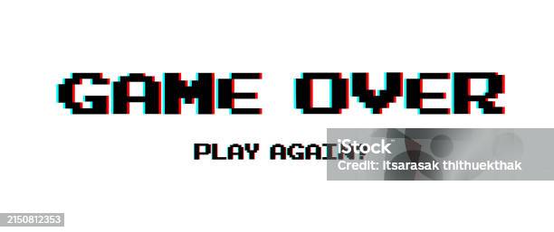 Game Over Dalam Gaya Seni Piksel Dengan Efek Vhs Kesalahan Ilustrasi ... Game Over Dalam Gaya Seni Piksel Dengan Efek Vhs Kesalahan Ilustrasi ...