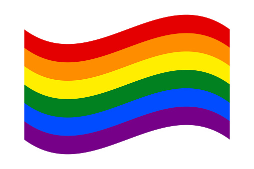 Bendera Pride Bergelombang Datar Terisolasi Pada Latar Belakang Transparan Clipart Flag Untuk