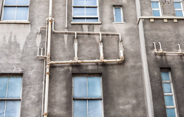 Free Stock Photo of Group of Pipes Attached to Side of Building ...