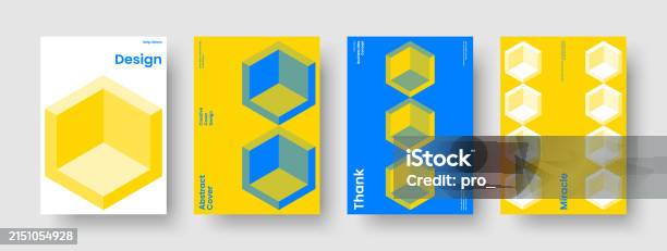 Tata Letak Brosur Geometris Template Flyer Kreatif Desain Presentasi
