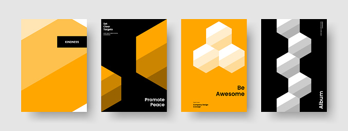 Desain Sampul Buku Geometris Tata Letak Laporan Abstrak Template Banner
