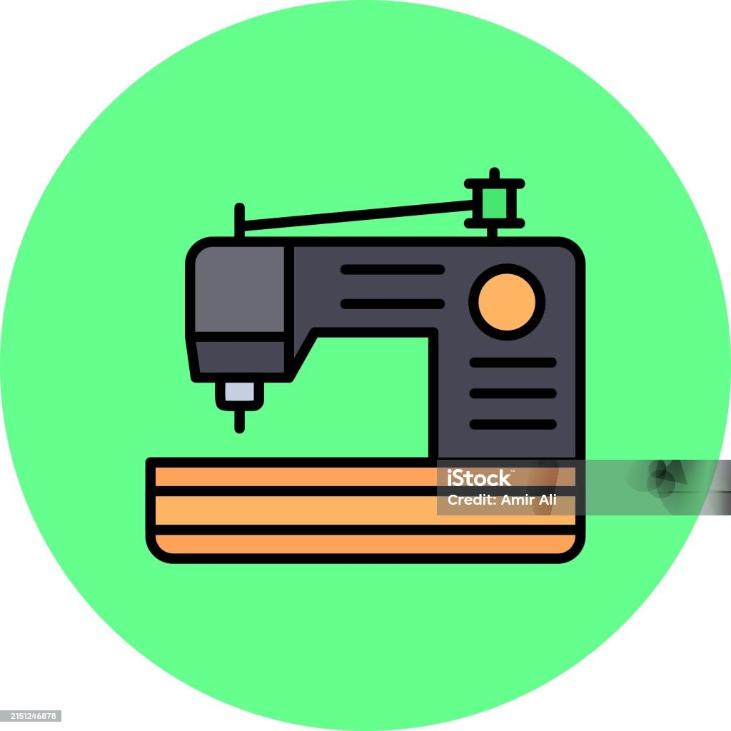 Sewing Machine Icon Stock Illustration Download Image Now Colors