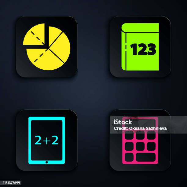 Set Kalkulator Grafik Jadwal Bagan Diagram Tablet Dengan Kalkulator Dan