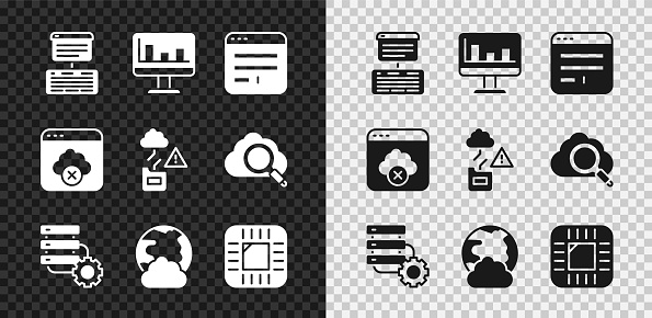 Set Server Data Web Hosting Monitor With Graph Chart Browser Window And